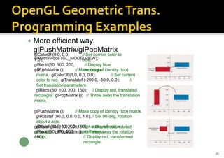 Three dimensional geometric transformations | PPT