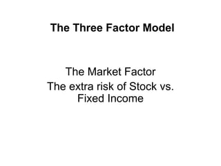 Three factor model | PPT