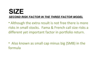Three factor model | PPT | Stocks and Bonds | Personal Investing
