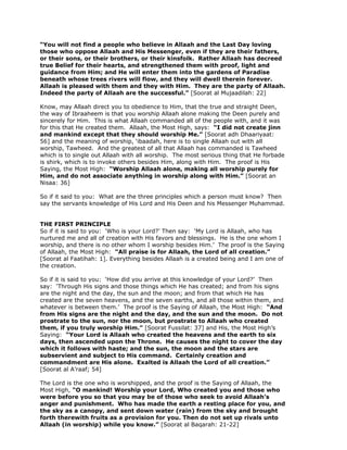 Three fundamental-principles-of-islaam | PDF