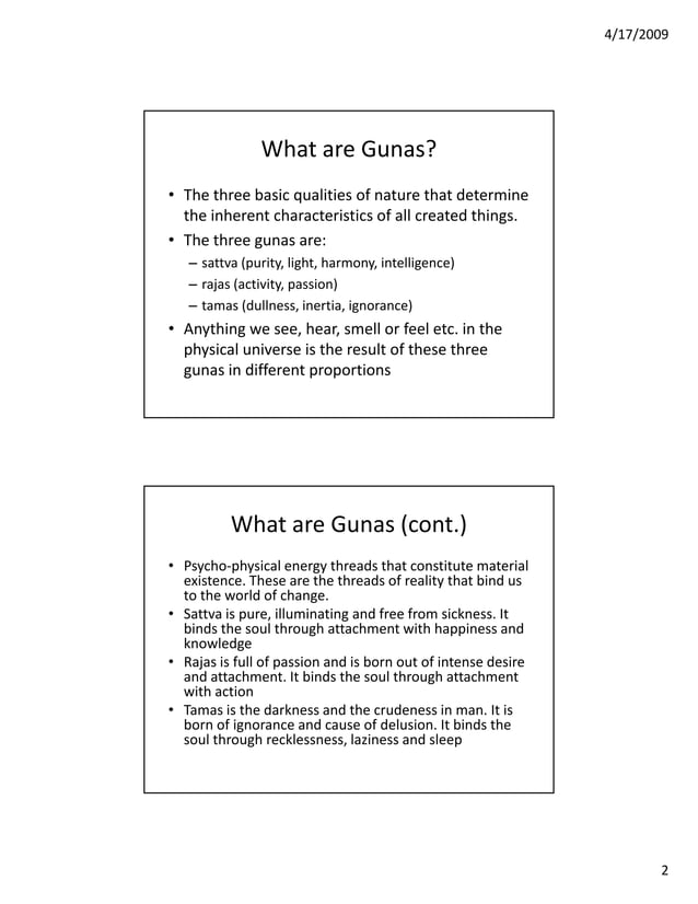 Three Gunas | PDF