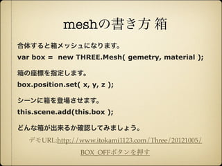 Three.jsで3D気分 | PPT