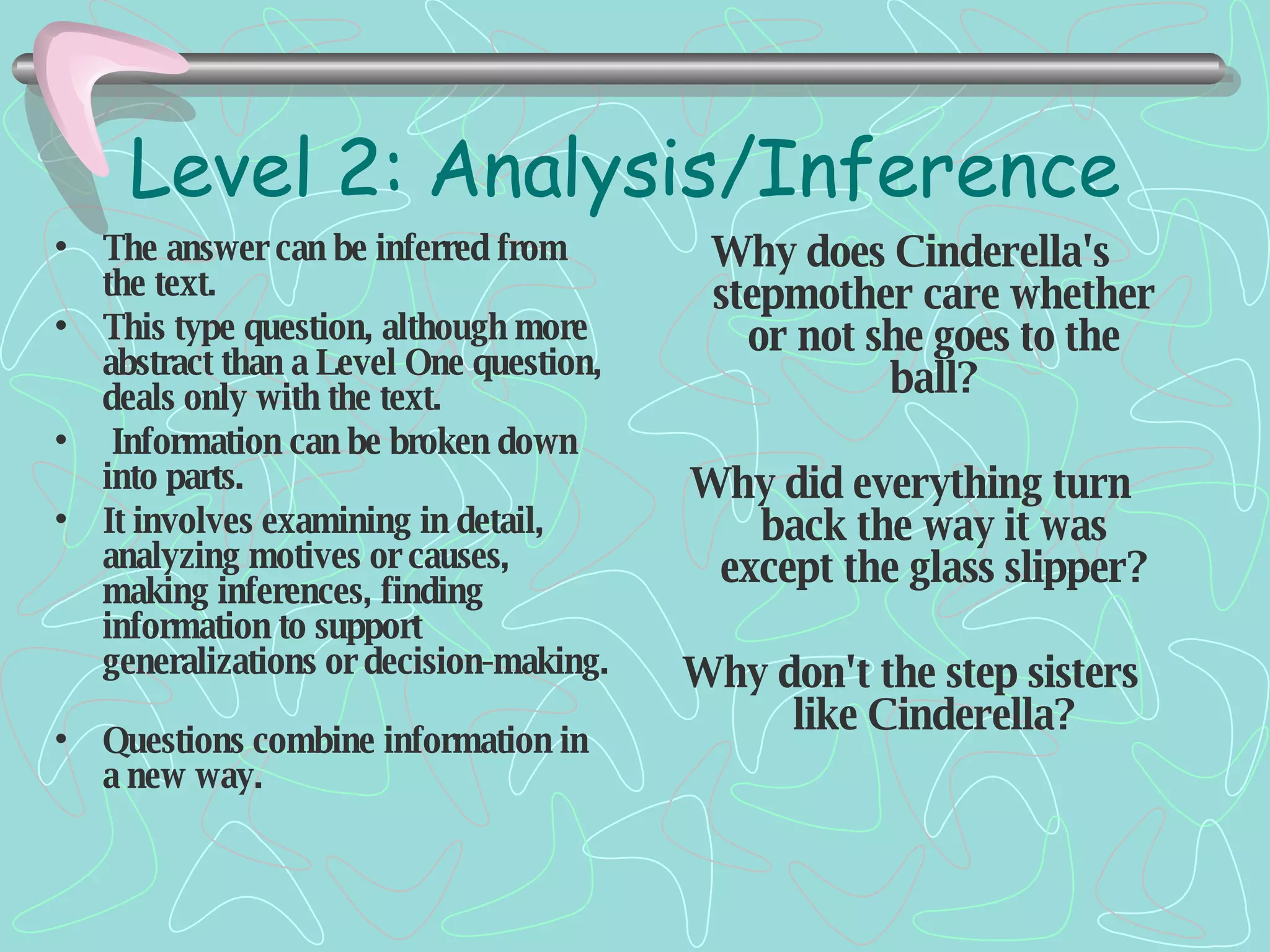 Three Levels Of Questions | PPT | Science