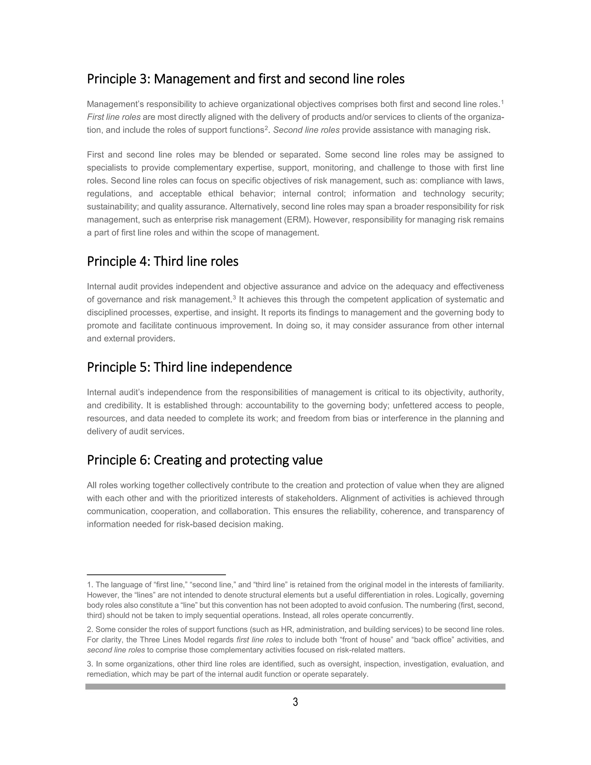 Three lines model updated, IIA update model tiga lapis pertahanan risiko | PDF