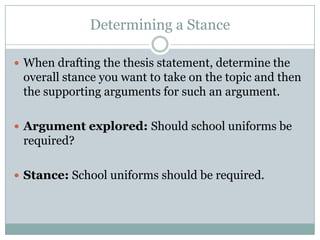 Thesis Statements with Points Listed | PPTX | Education