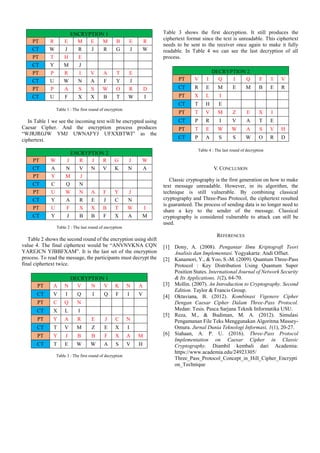 Three-Pass Protocol Implementation on Caesar Cipher in Classic ...