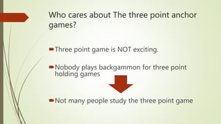 Three point anchor games | PPTX | Snooker/Pool/Billiards | Sports