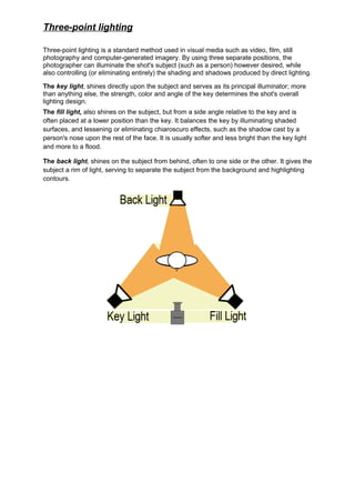 Three point lighting | ODT