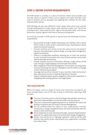 Three steps-to-selecting-a-plm-system-white-paper | PDF