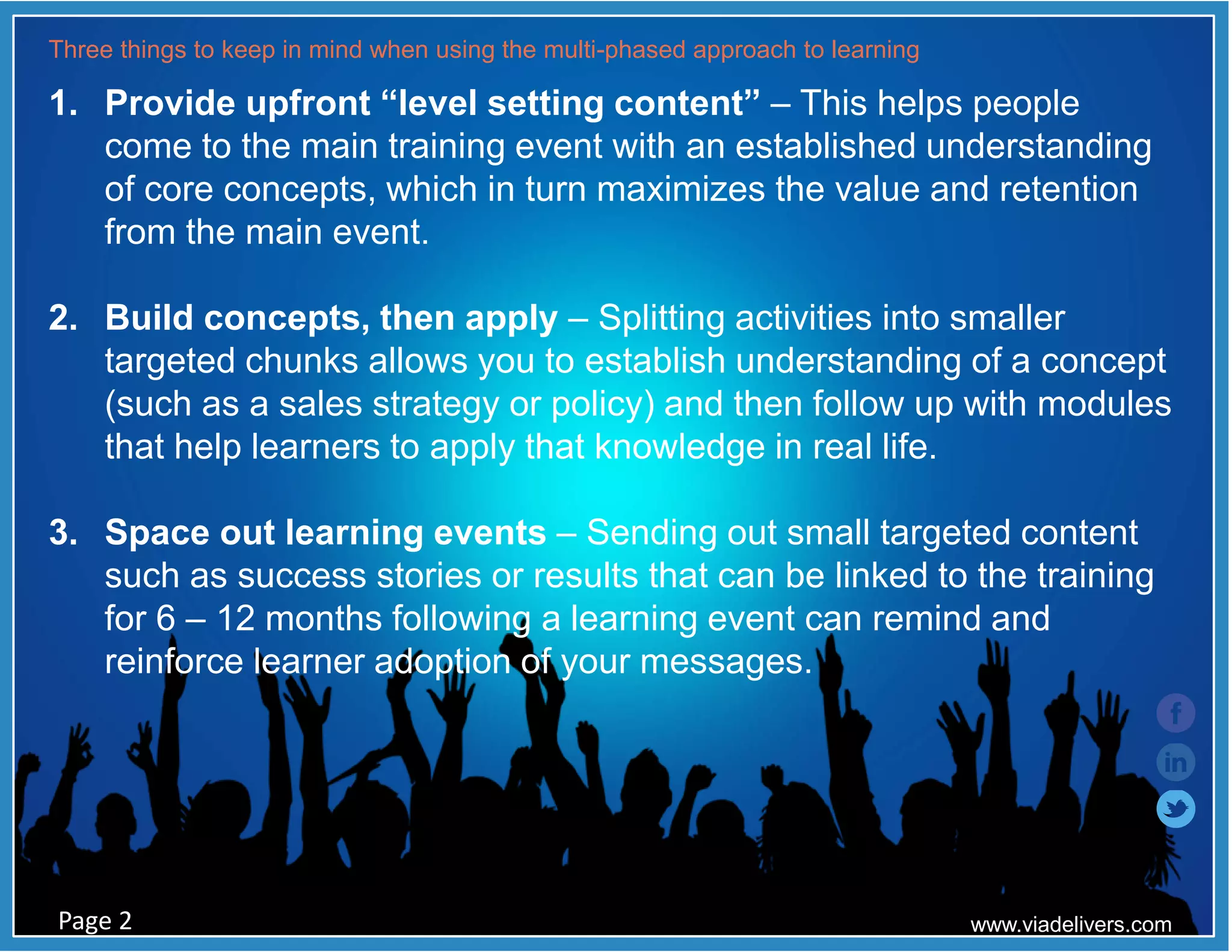 Three tips for a multi-phased learning approach - eLearning | PPT