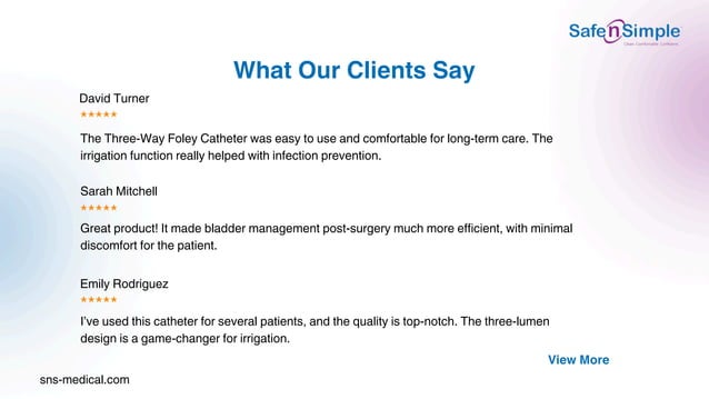 Three-Way Foley Catheter | Silicone Catheter - SNS Medical | PDF