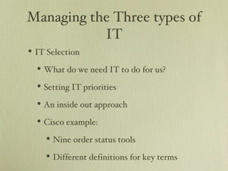 Three Worlds Of It | PPT