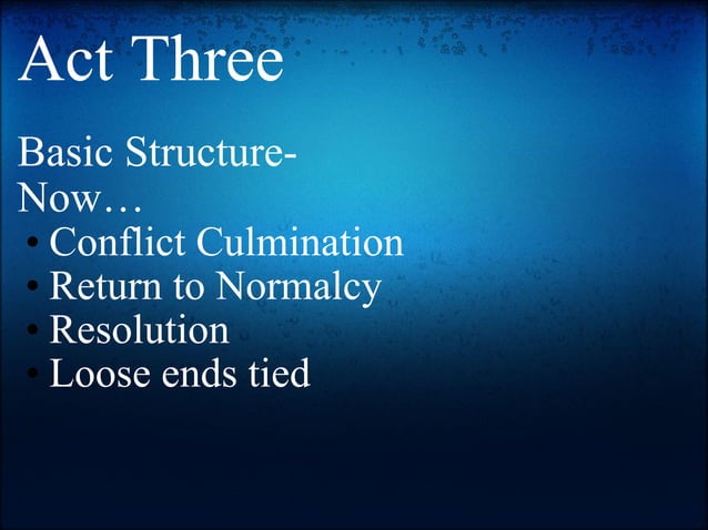 Three Act Structure | PPT
