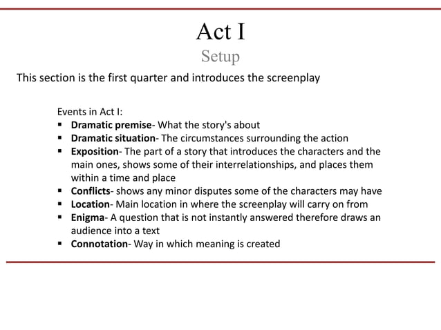 Three act structure | PPTX