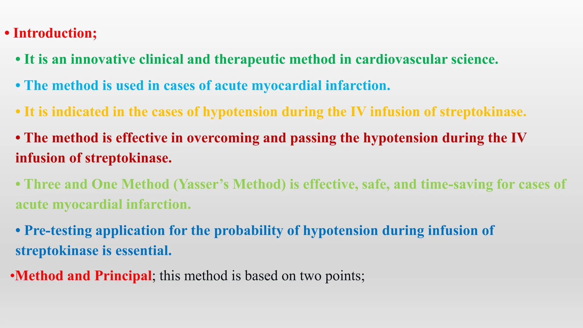 Three and One Method (Yasser’s Method) to Overcome Streptokinase ...