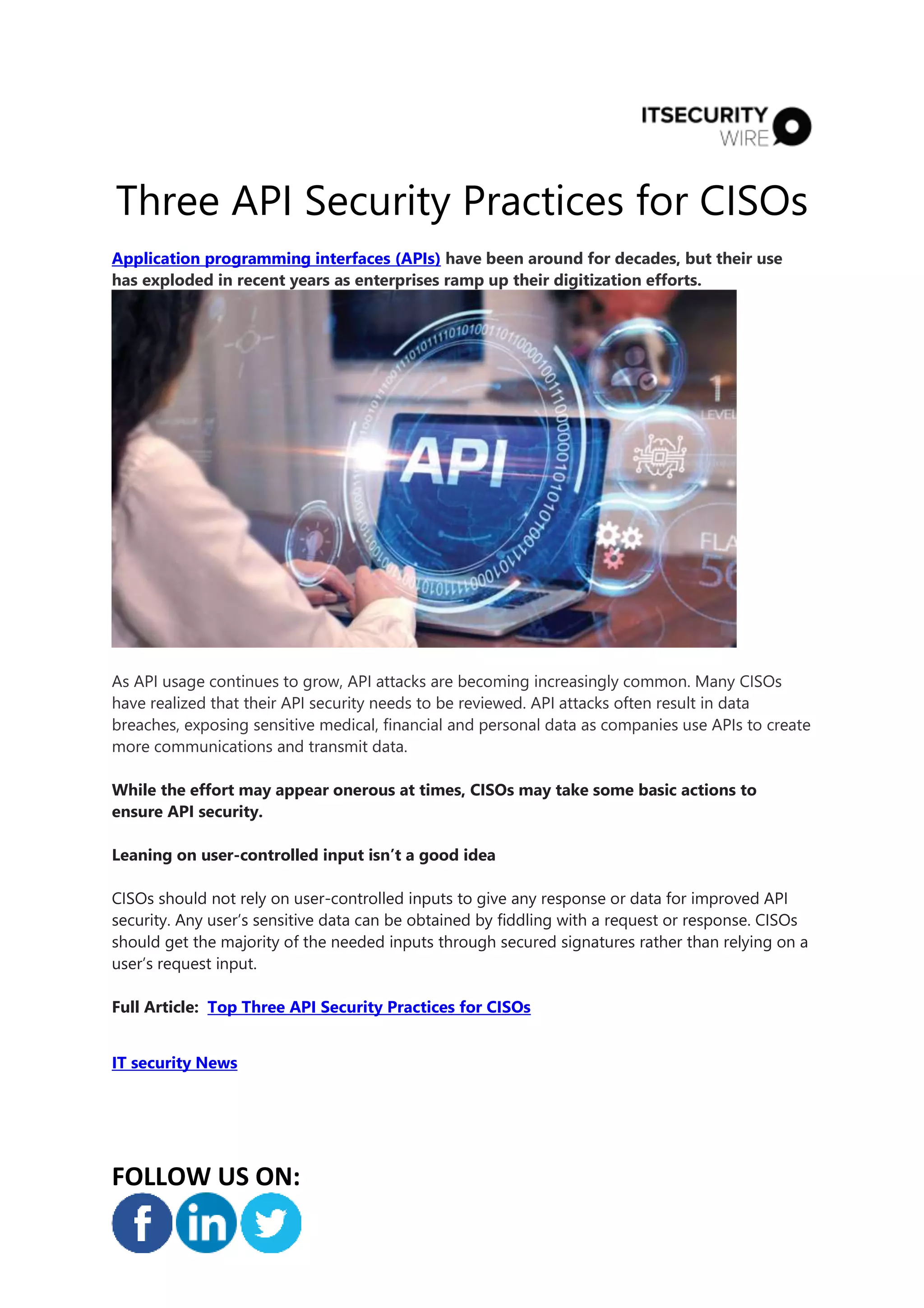 Three API Security Practices for CISOs.docx