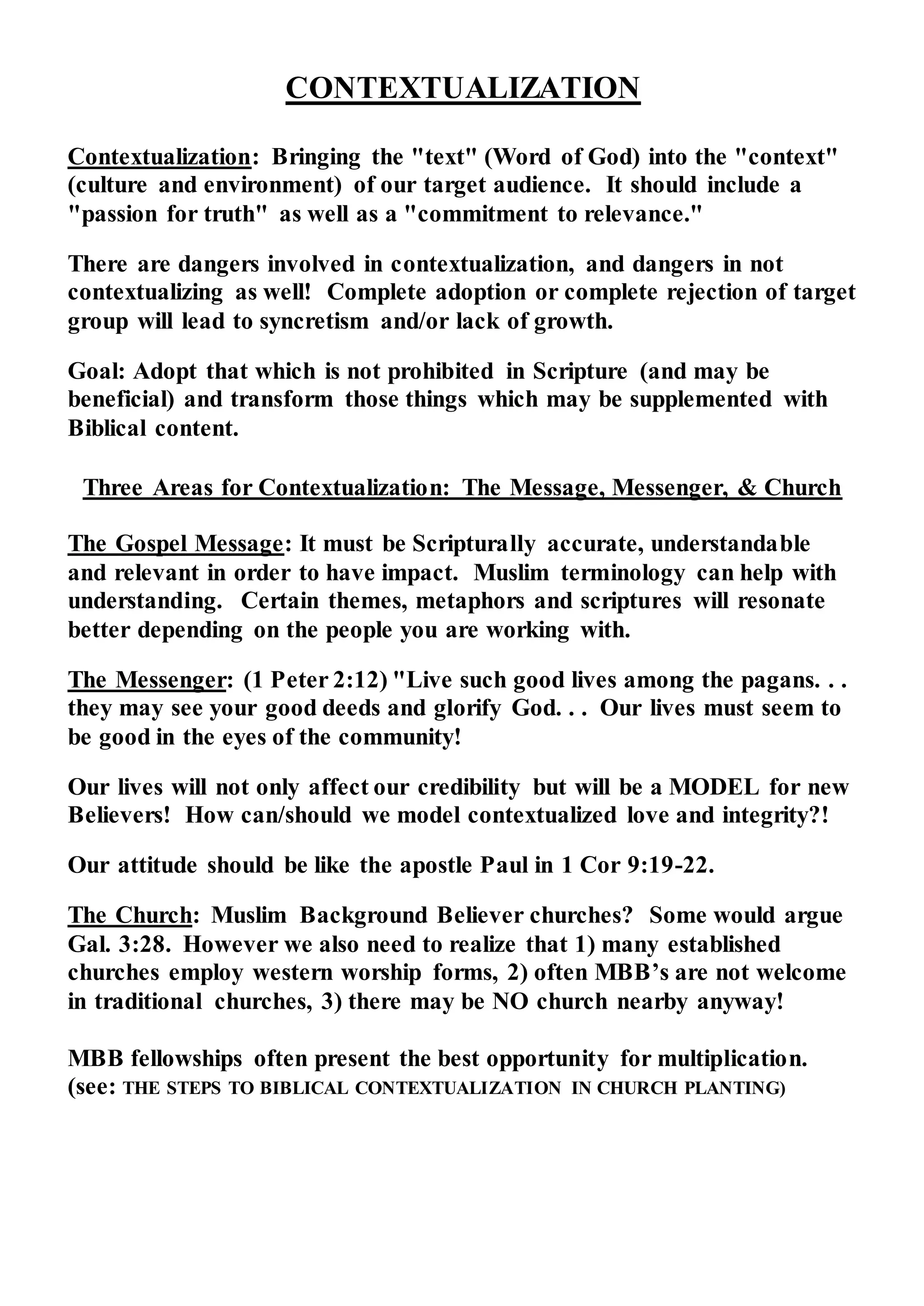 Three areas for contextualization | PDF