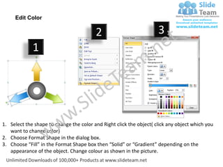 Three arrows diverging 3 different direction circular flow process ...