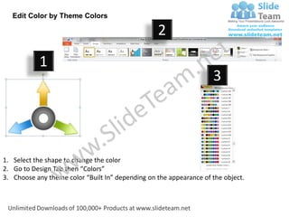 Three arrows diverging 3 different direction circular flow process ...