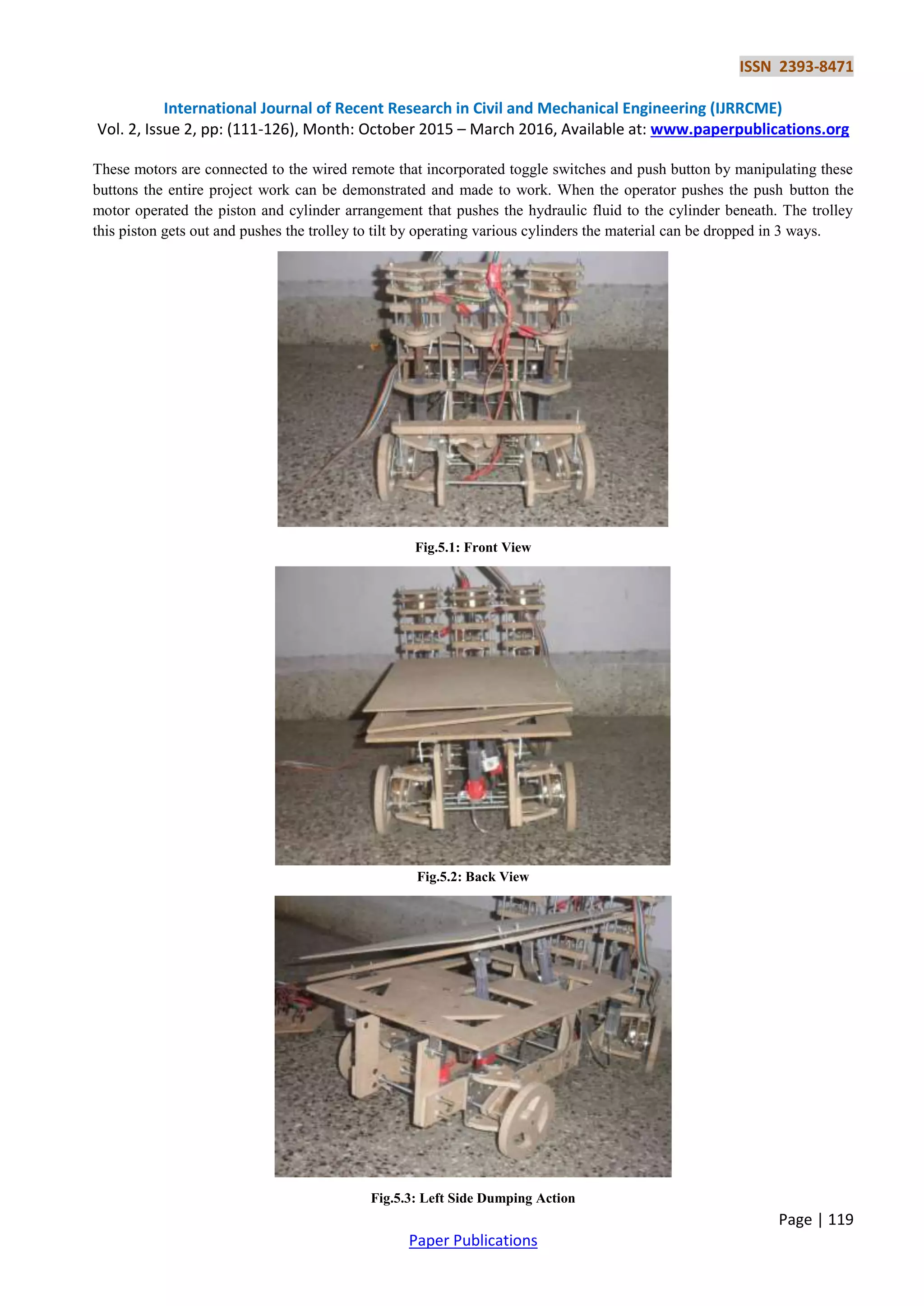 Three Axis Pneumatic Modern Trailer By Using Single Cylinder | PDF