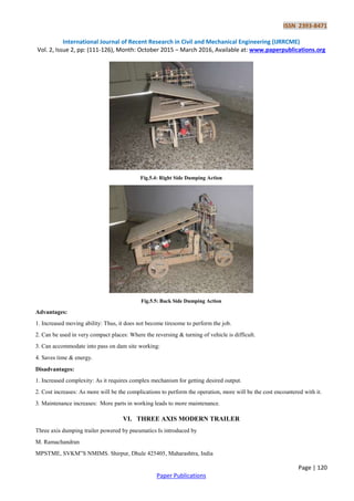 Three Axis Pneumatic Modern Trailer By Using Single Cylinder | PDF ...