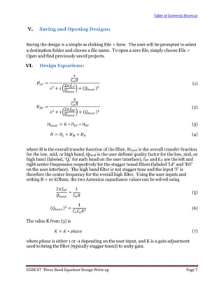 Three Band EQ Design Report | PDF