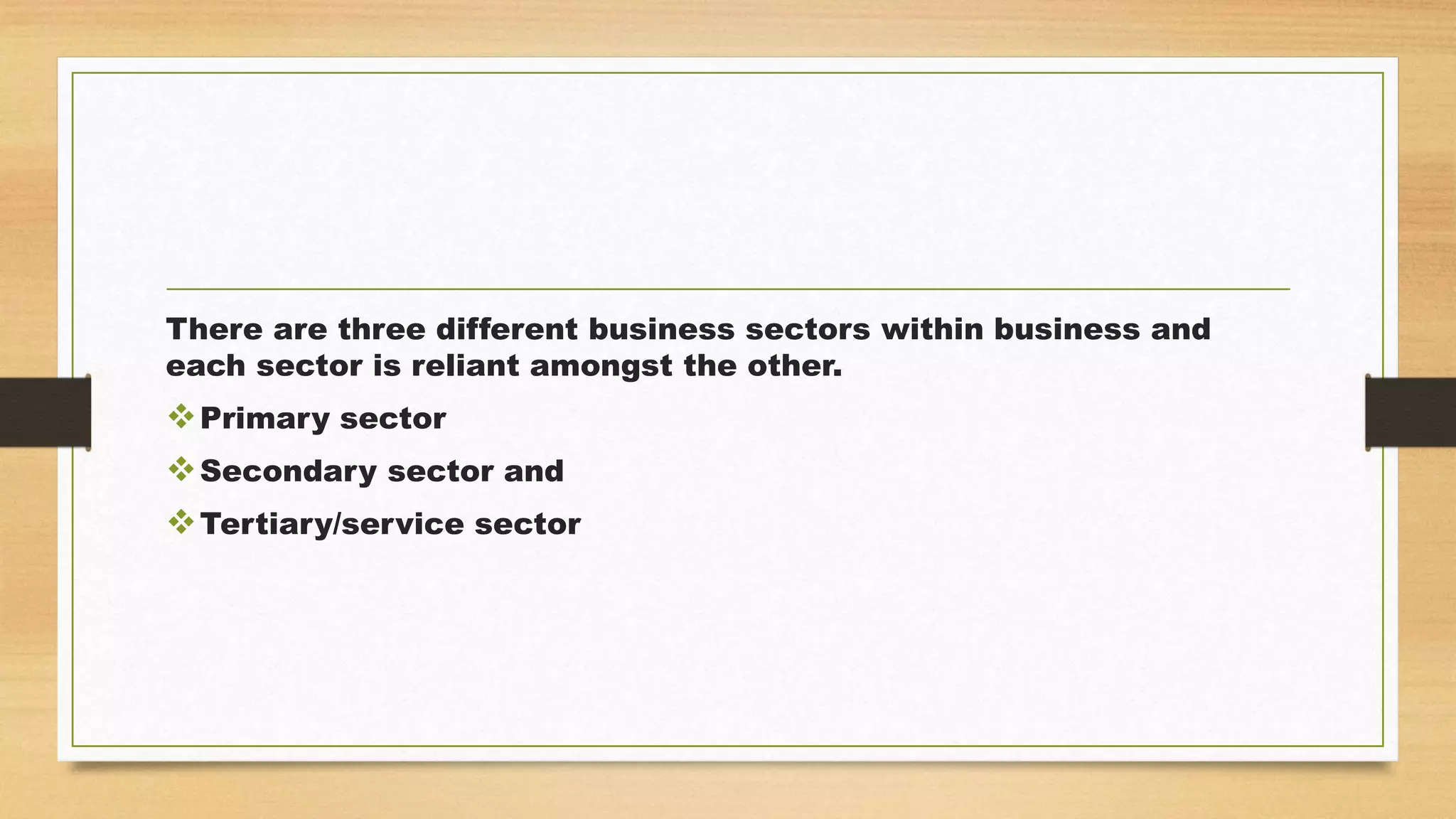 Three business sectors | PPTX