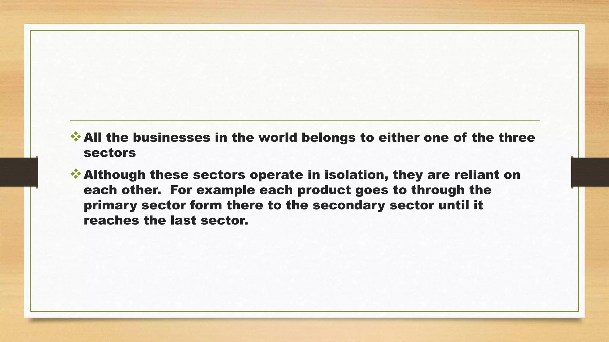 Three business sectors | PPTX