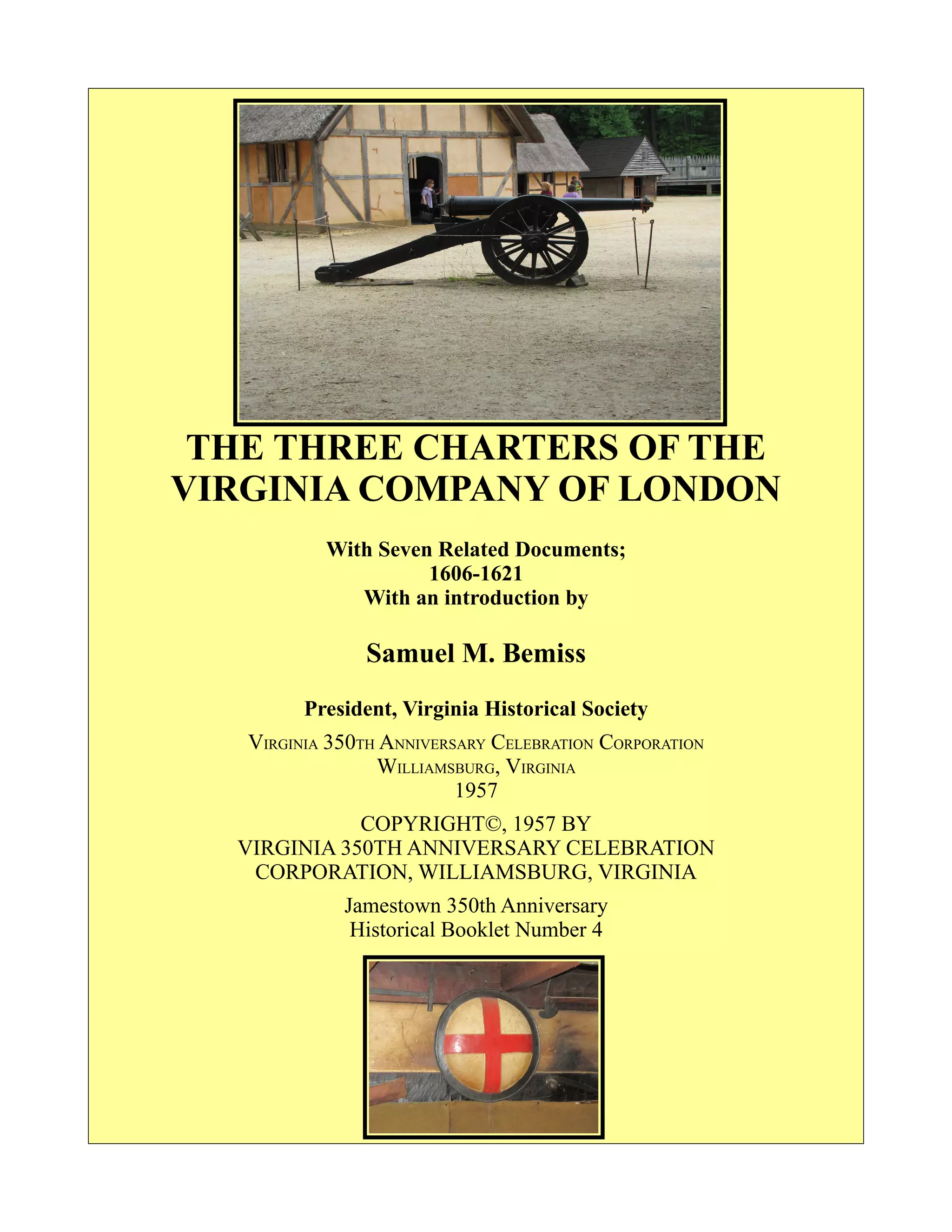 Three Charters of The Virginia Company | PDF