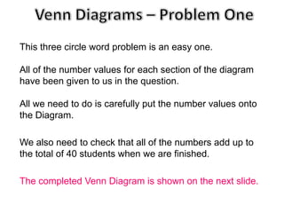Three Circle Venn Diagrams | PPT