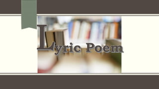 Three Classifications of Poetry | PPTX