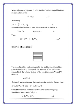 Three composite models in stress , strain and elastic modulus | PDF