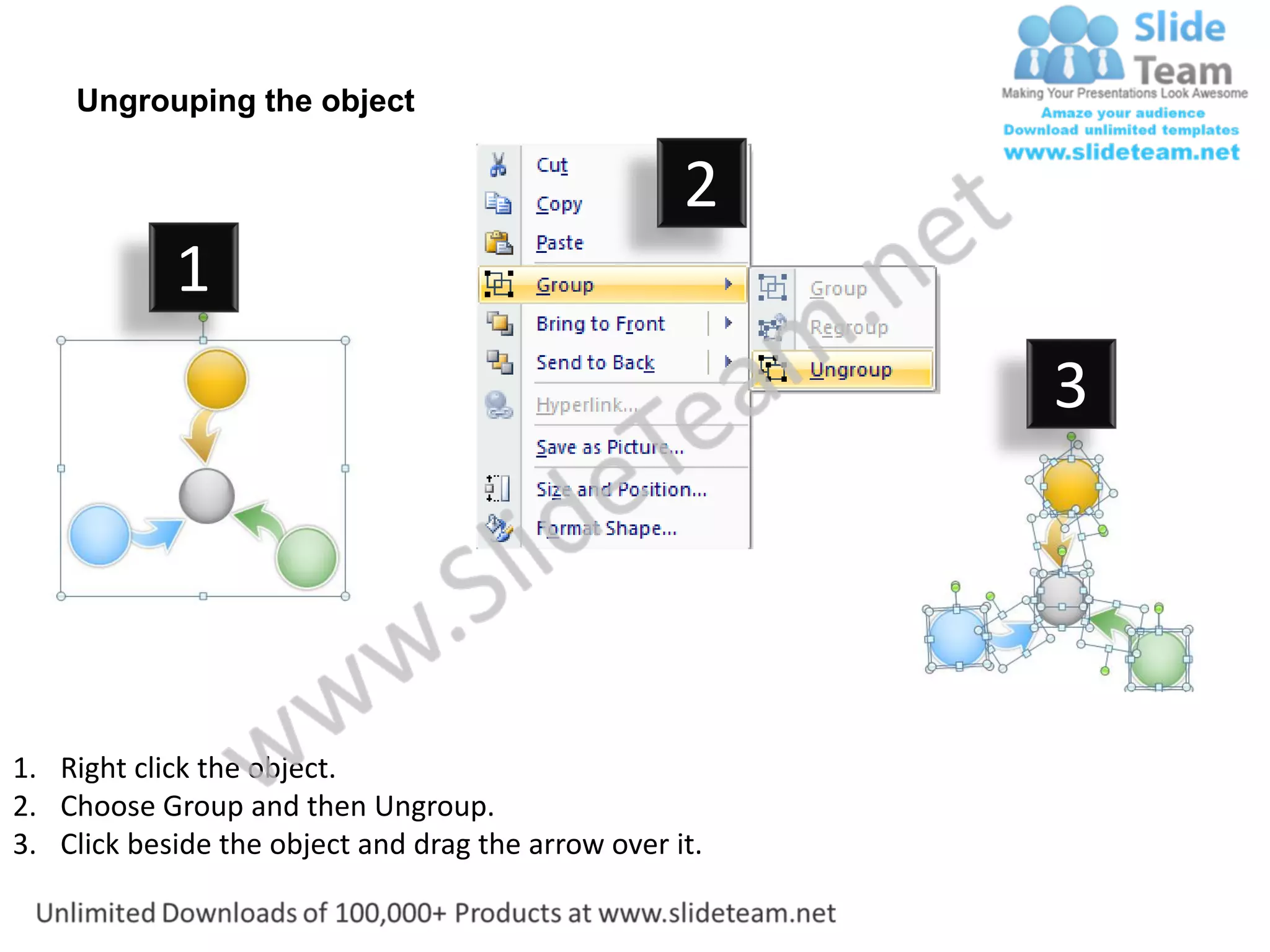 Three converging arrows managing process layout cycle network power ...
