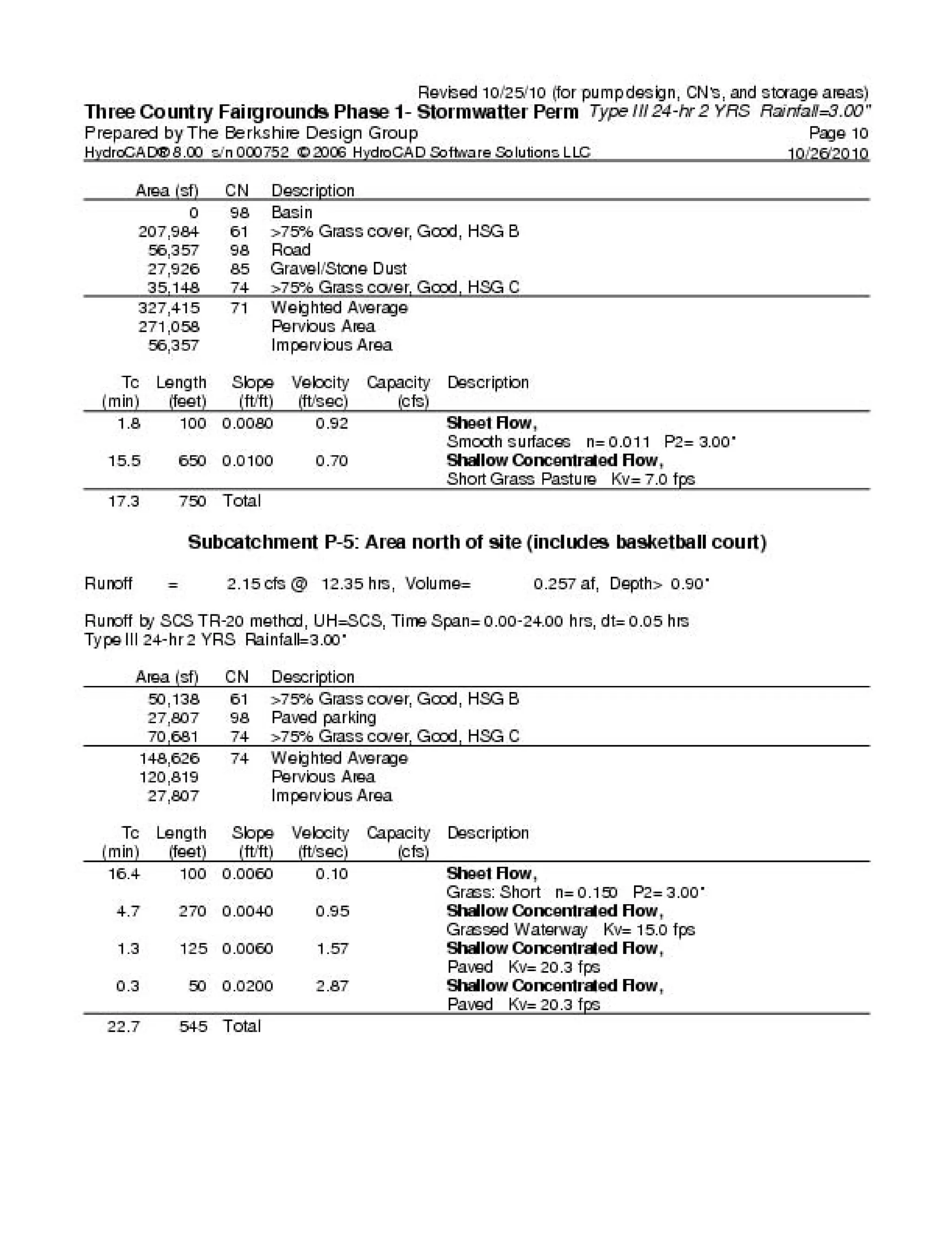 Three County Fairgrounds Stormwater Drainage Report 10-25-2010 | PDF