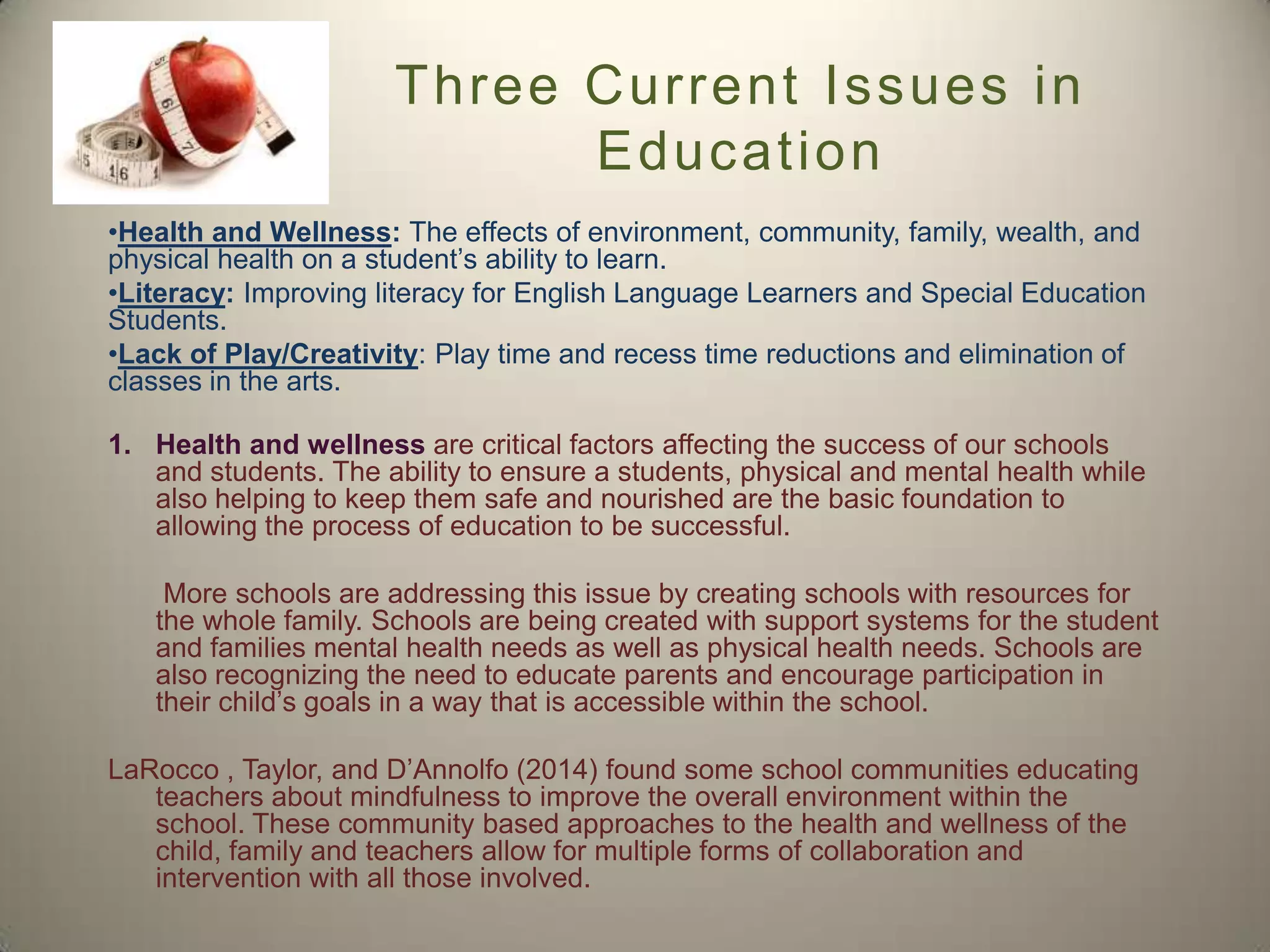 Three current issues in ed | PPTX