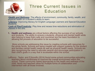 Three current issues in ed | PPT