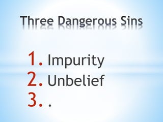 Three dangerous sins | PPTX
