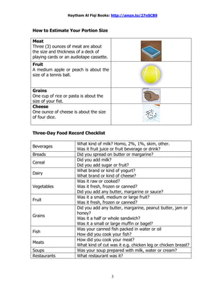 Three-Day Food Record | PDF