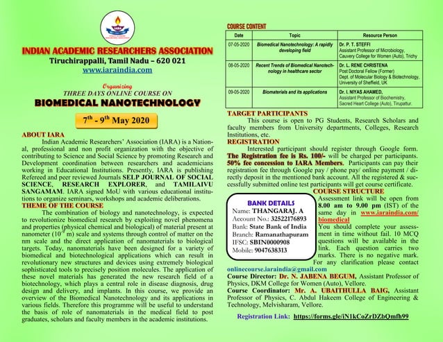 Three days science programme brochure | PDF | Biotech and Biomedical Industry | Industries