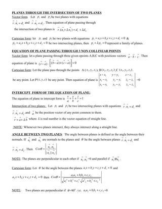 Three dimensional geometry | PDF