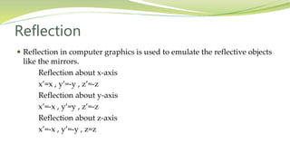 Three dimensional graphics | PPTX
