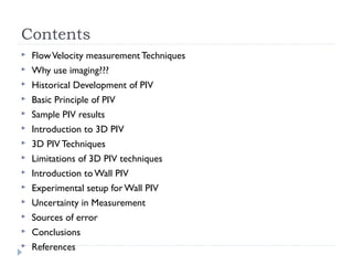 Three dimensional particle image velocimetry | PPT