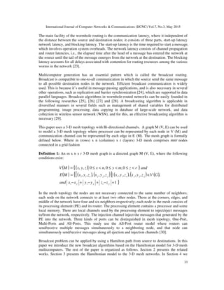 Three dimension hamiltonian broadcast | PDF