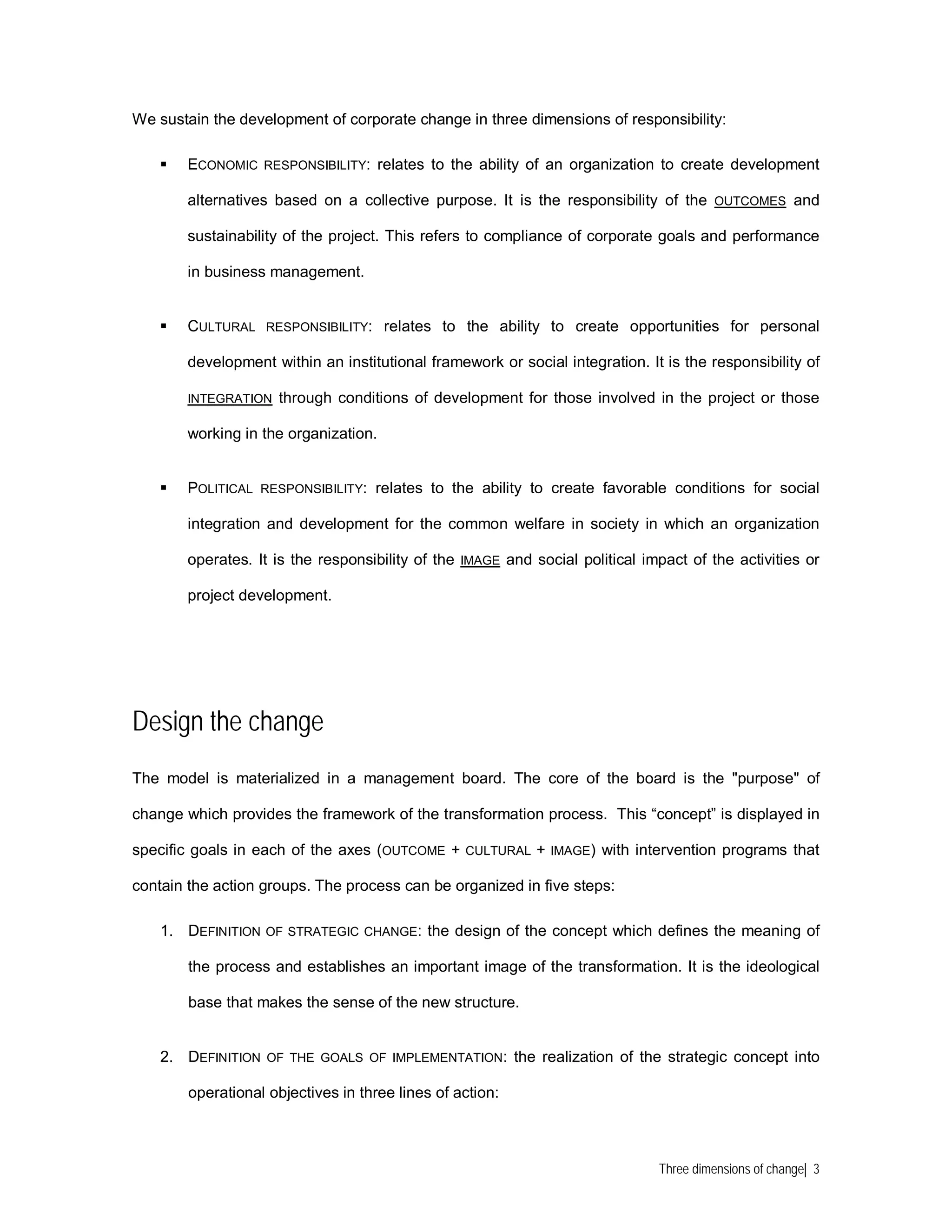 Three dimensions of change | PDF
