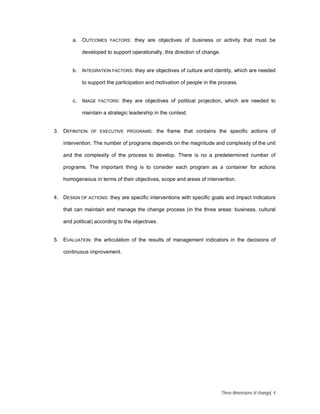 Three dimensions of change | PDF