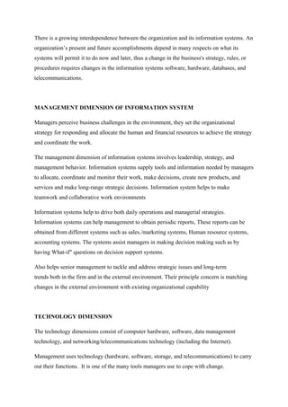 Three dimensions of information systems | DOC
