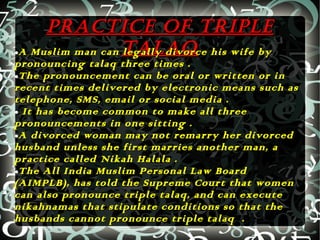 Three divorce matter | PPT