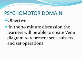 Three domains of Learning | PPTX