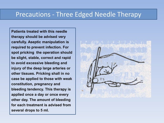 Three edged cutaneous - intradermal needle therapy | PPT