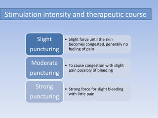 Three edged cutaneous - intradermal needle therapy | PPT